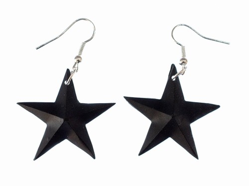 Star Earrings Gothic Emo Handmade Miniblings Pendant Starry Sky Black ...
