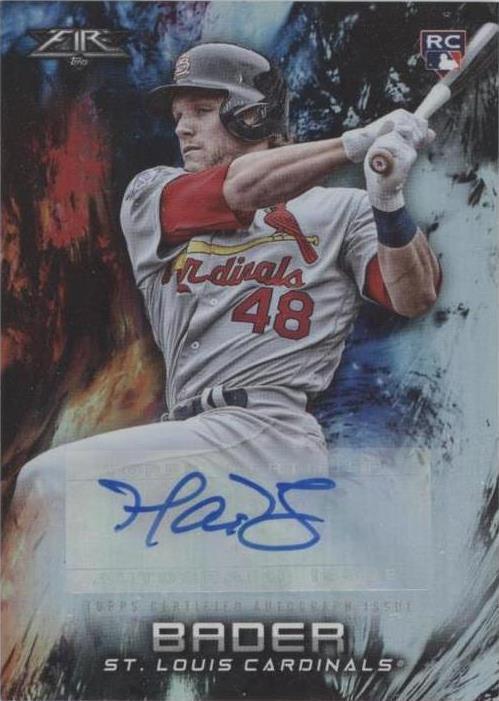 2018 Topps Fire - Fire Autographs Harrison Bader #FA-HB (AU, RC) for ...