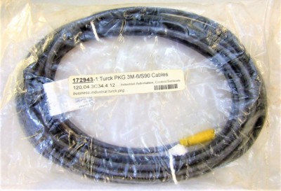 Turck PKG 3M-6/S90 Connector Cable Cordset 3 Pin New | eBay