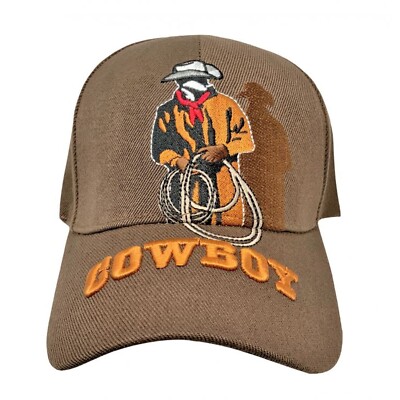 New Cowboy Stitched Ballcap Style hat with Cowboy Embroidered in ...