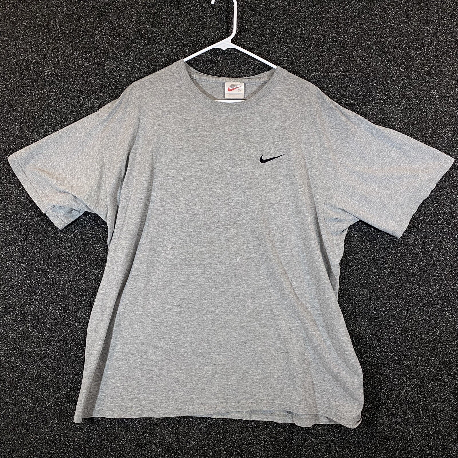 Vintage Nike Shirt Mens XL Gray Check Swoosh Logo Sil… - Gem