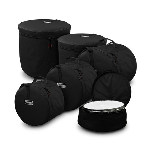 Drum Cases (5 Piece) - Travel Drum Bags Set for Standard Kits - Rugged ...