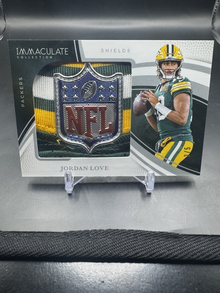 2025 immaculate Jordan Love Insane NFL Silver Shield 2/5 #IL-JLE ...