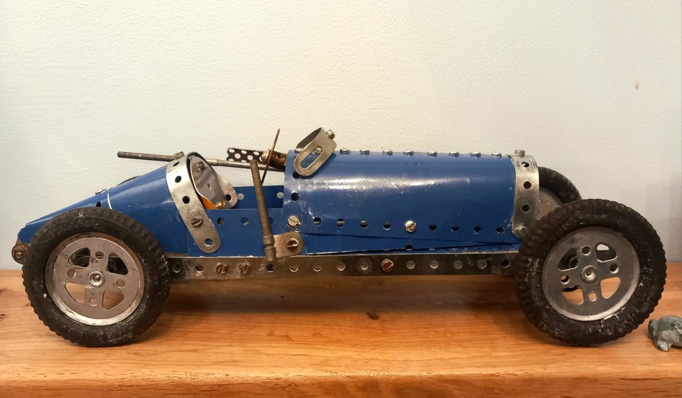 Vintage Meccano Model Car / 1930s Bugatti type/blue (Hand Built Iconic ...