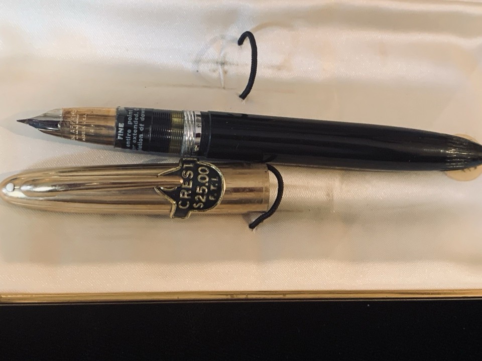 NOS With Tags SHEAFFER CREST Pen AND PENCIL SET WHITE DOTS 14K NIB | eBay