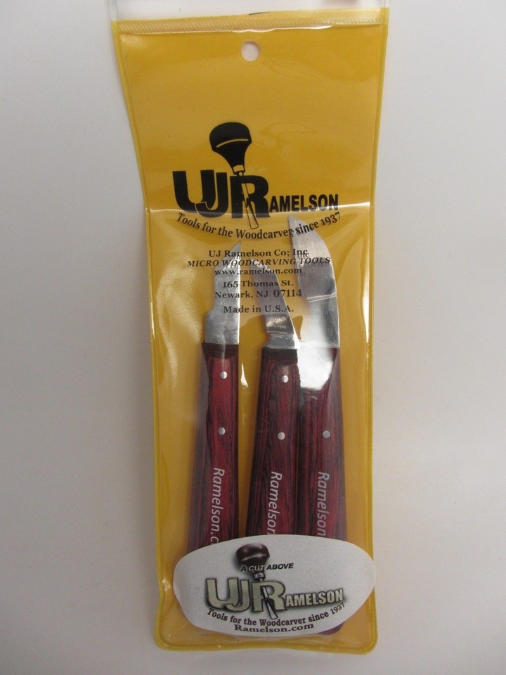 Ramelson Wood Carving Tools Chip & Stab Carving Knife Set 3pc ...