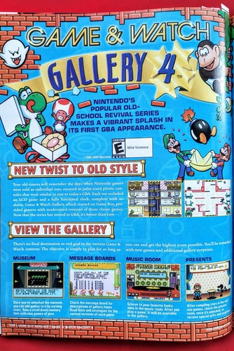 2002 GAME & WATCH GALLERY 4 GBA Promo Art PRINT AD / DONKEY KONG YOSHI ...
