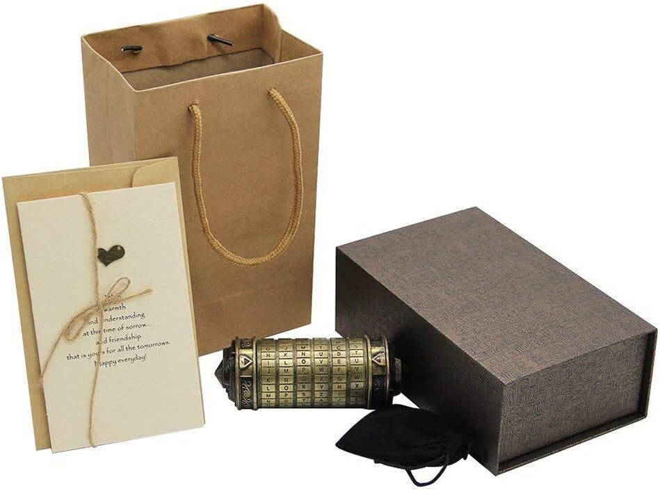 Da Vinci Code Puzzle Cylinder Lock Box Christmas Birthday Valentines ...