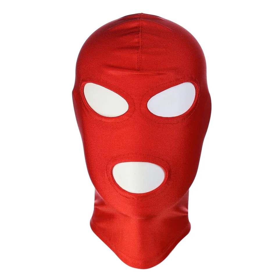Headgear Spandex Lycra Head Hood Mask Slaver Open Mouth Eyes Cover ...