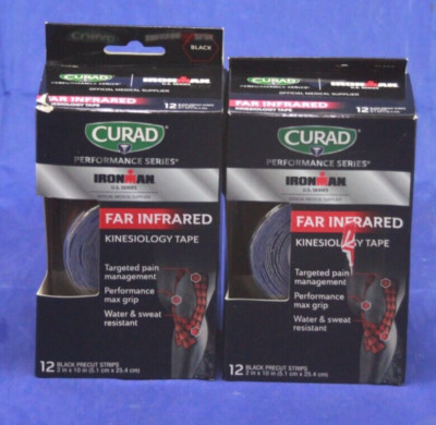 2X Curad Performance Series Ironman Far Infrared Kinesiology Tape, 12 ...