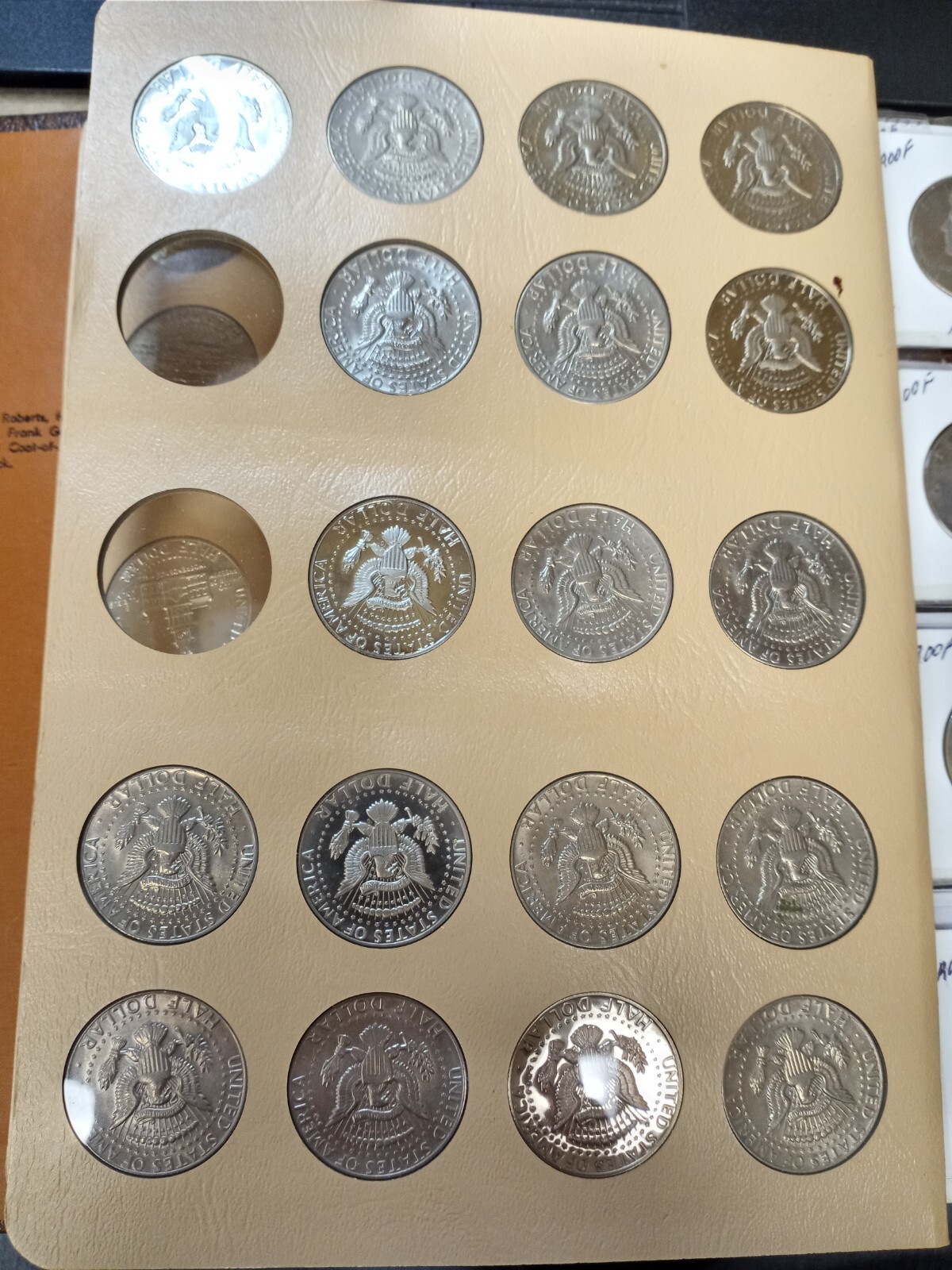 Dansco Kennedy Half Dollar Album - 85 Total Coins - Business & Proofs ...