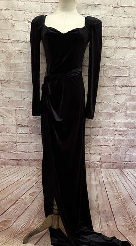 Black Velvet Dress Women S Gothic Renaissance Costume Goddess Cosplay ...