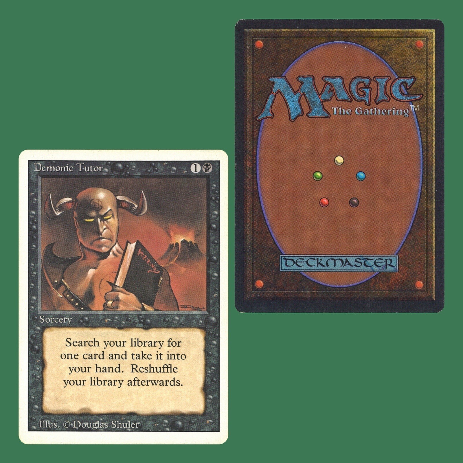 Demonic Tutor MTG 1994 Revised Edition Rare Magic The Gathering LP | eBay