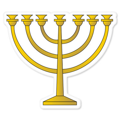 Judaism MENORAH Jewish bumper sticker 4" x 4" | eBay
