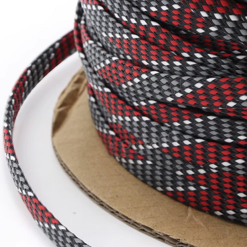4MM Wide Color Braided Expandable Sleeving PP Cotton Yarn+PET Cable ...