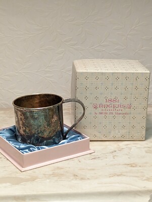 Rogers 1881 Silverplate Infant Baby Cup Original Box No Engraved | eBay