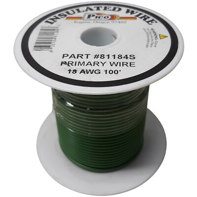 18 gauge primary wire Pico Part # 81184S 100Ft Green | eBay