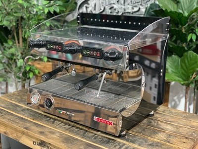 SAN REMO CAPRI DELUXE 2 GROUP BLACK & STAINLESS ESPRESSO COFFEE MACHINE ...