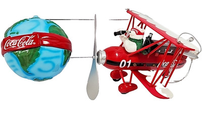 Coca-Cola Coke LED Mobile Collection Polar Bear Biplane/Airplane World ...