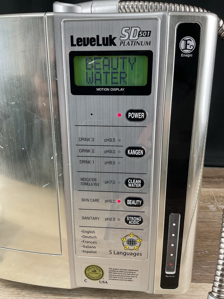 Kangen LeveLuk Platinum SD501 Water Ionizer Machine Alkaline Beauty ...