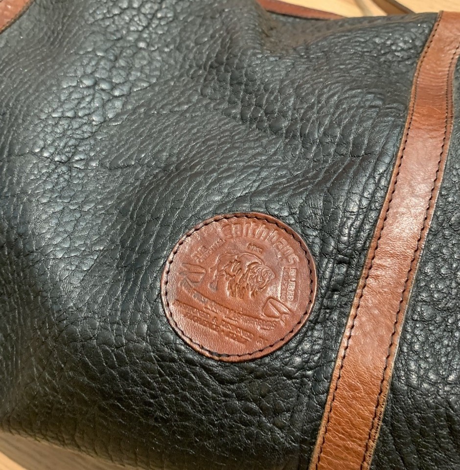 Fred Salerno Genuine Leather Vintage Earth Bag - Black & Brown | eBay