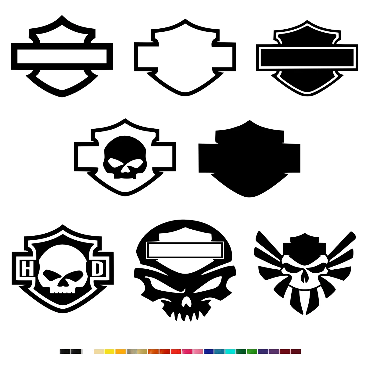 Harley Bar And Shield Stencil