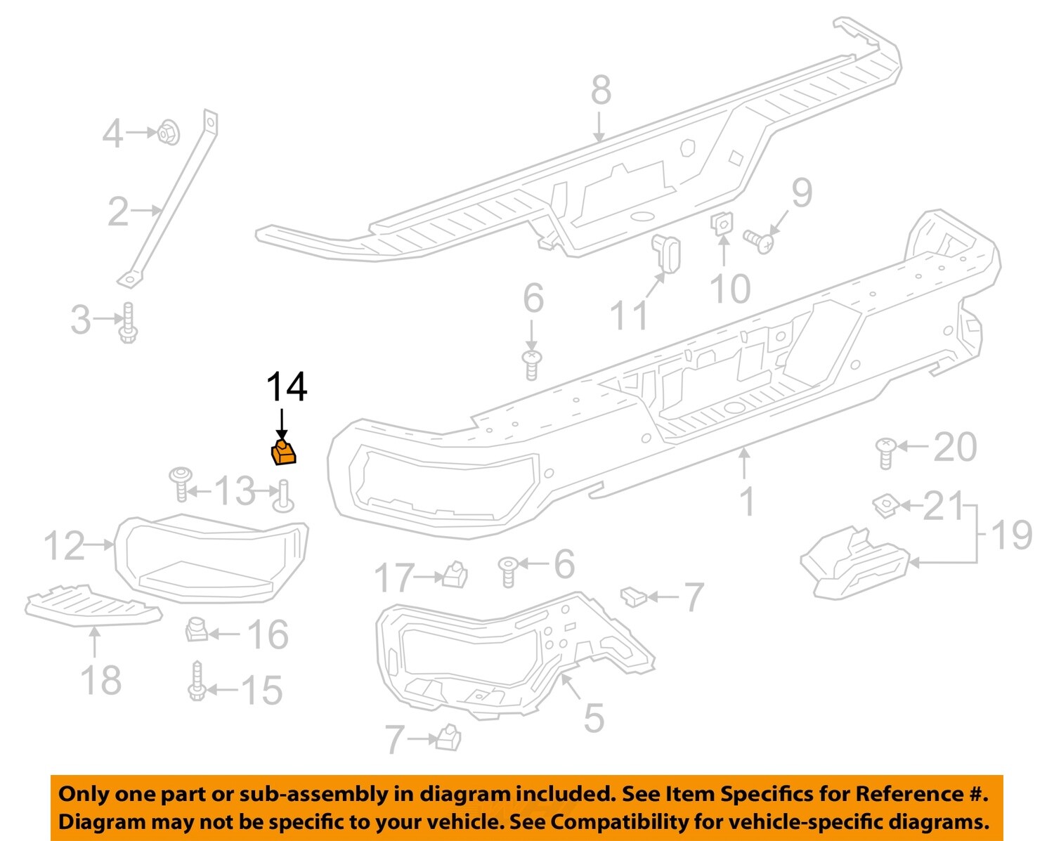 GM OEM High Mounted Stop Lamp-Rear Lamps-High Mount Lamp U-nut 11548578 ...