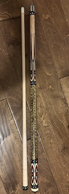 Custom Pool Cue w/ Pearl Inlays Cobra Skin Wrap! | eBay