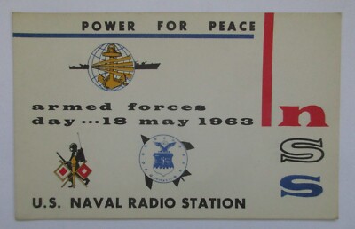 1963 NSS QSL – U.S. Naval Radio Station W4KFC Operator | eBay