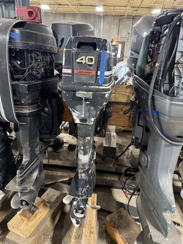 ~1992 Johnson 40 hp Outboard Boat Motor Engine Evinrude 20" Good Shape ...