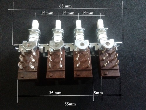 4 pieces Isostat Switches 4PDT alternate action switch NEVE 80 SERIES ...