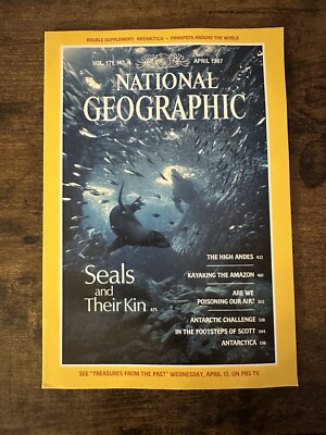 Vintage April 1987 National Geographic Journal Magazine Paperback Book ...