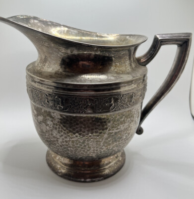 MM & Co. EPNS Pitcher 64oz. Engraving on side, Antique | eBay