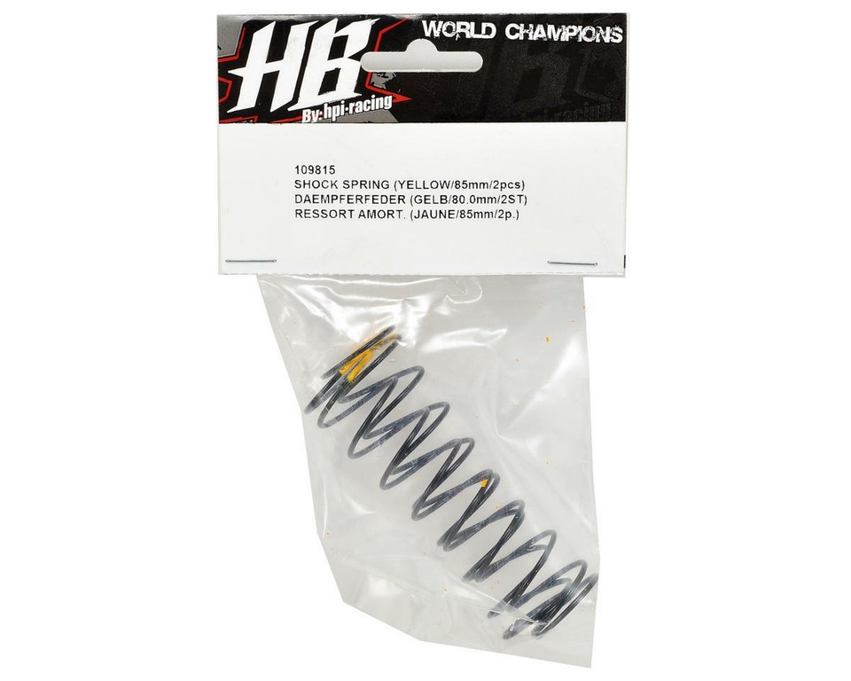 HB Racing 83mm Big Bore Shock Spring (Yellow) (2) (65.7gF) [HBS109815 ...