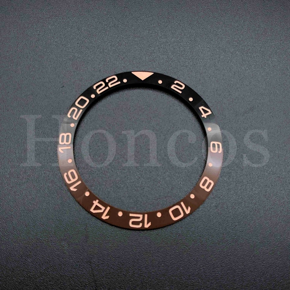 38MM Ceramic Bezel Insert Ring GMT Planet Ocean Diver Vintage fits for ...