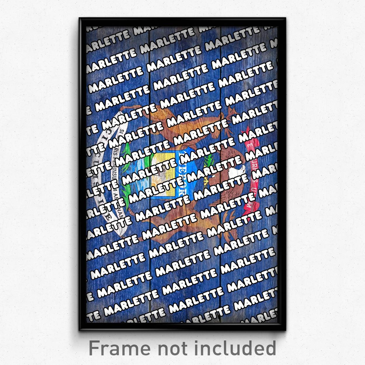 Marlette Michigan Poster (MI City Souvenir 11x17 Town Print) | eBay