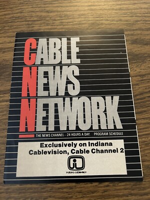 Vintage Early 1980s CNN Cable News Programming Foldout Booklet WJ | eBay
