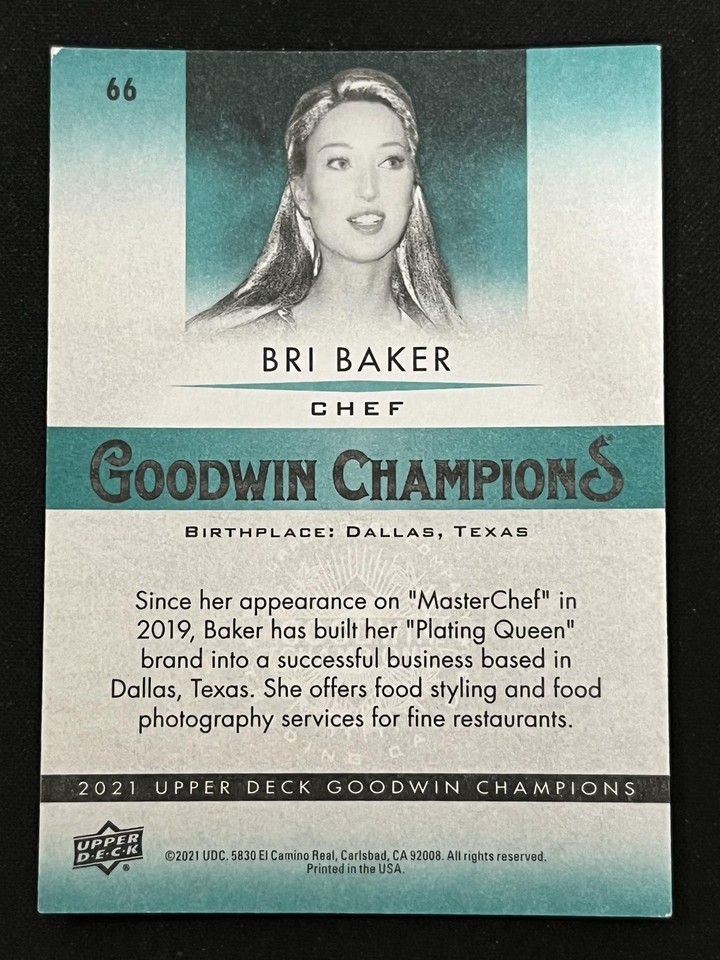2021 Upper Deck Goodwin Champions #66 Bri Baker | eBay