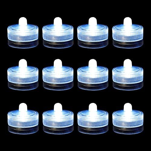 Submersible Led Lights White Waterproof Flameless Candle Tealights ...
