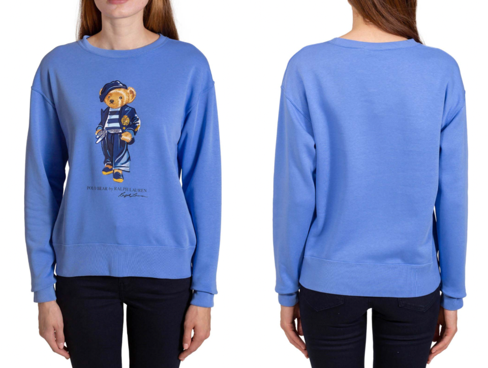 POLO RALPH LAUREN Bear In Paris Bär Sweatshirt Sweater Pullover Pulli ...
