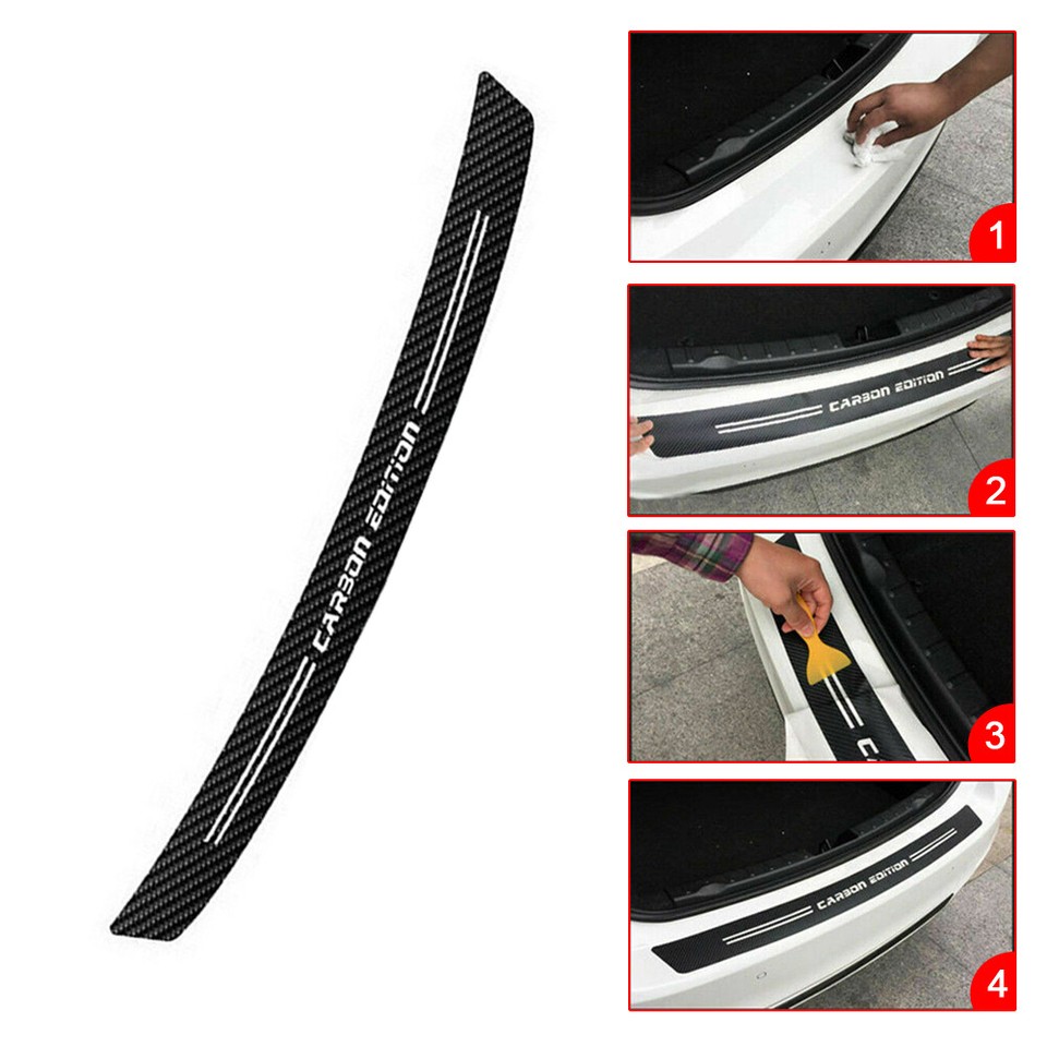 Carbon Fiber Car Trunk Bumper Protector Sticker Corner Guard Trim ...
