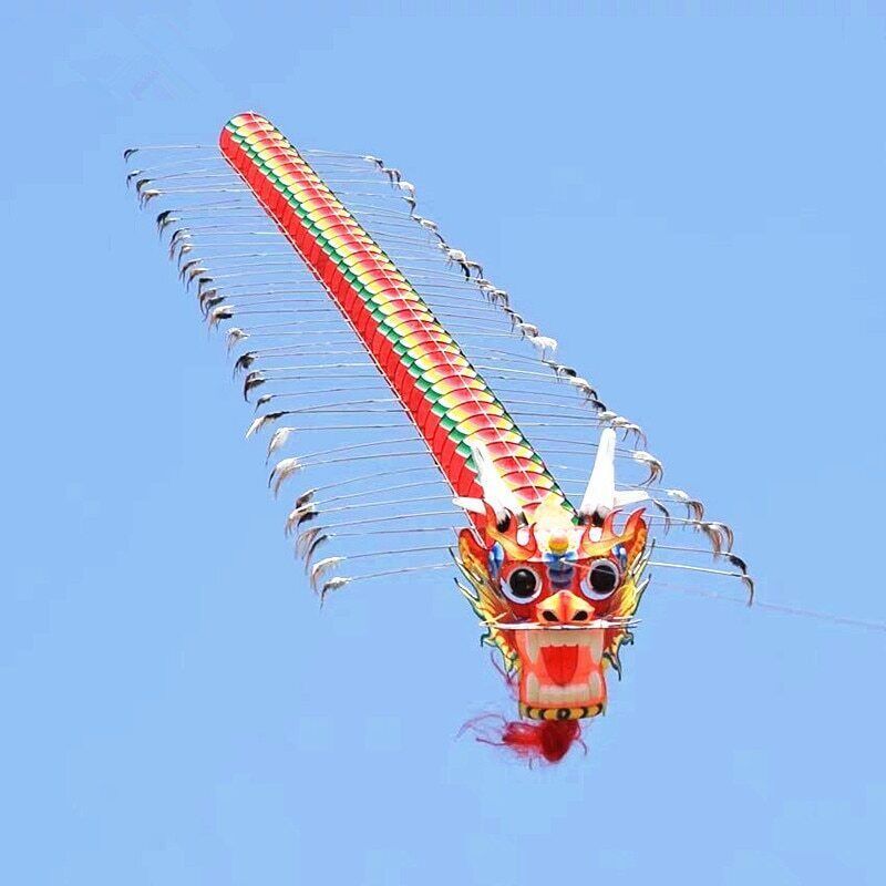 Traditional Dragon Kite Flying String Line Chinese Kite Outdoor Game ...