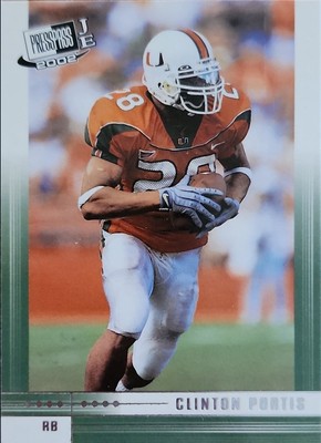 Clinton Portis 2002 Press Pass JE ROOKIE #28 - Miami Hurricanes | eBay