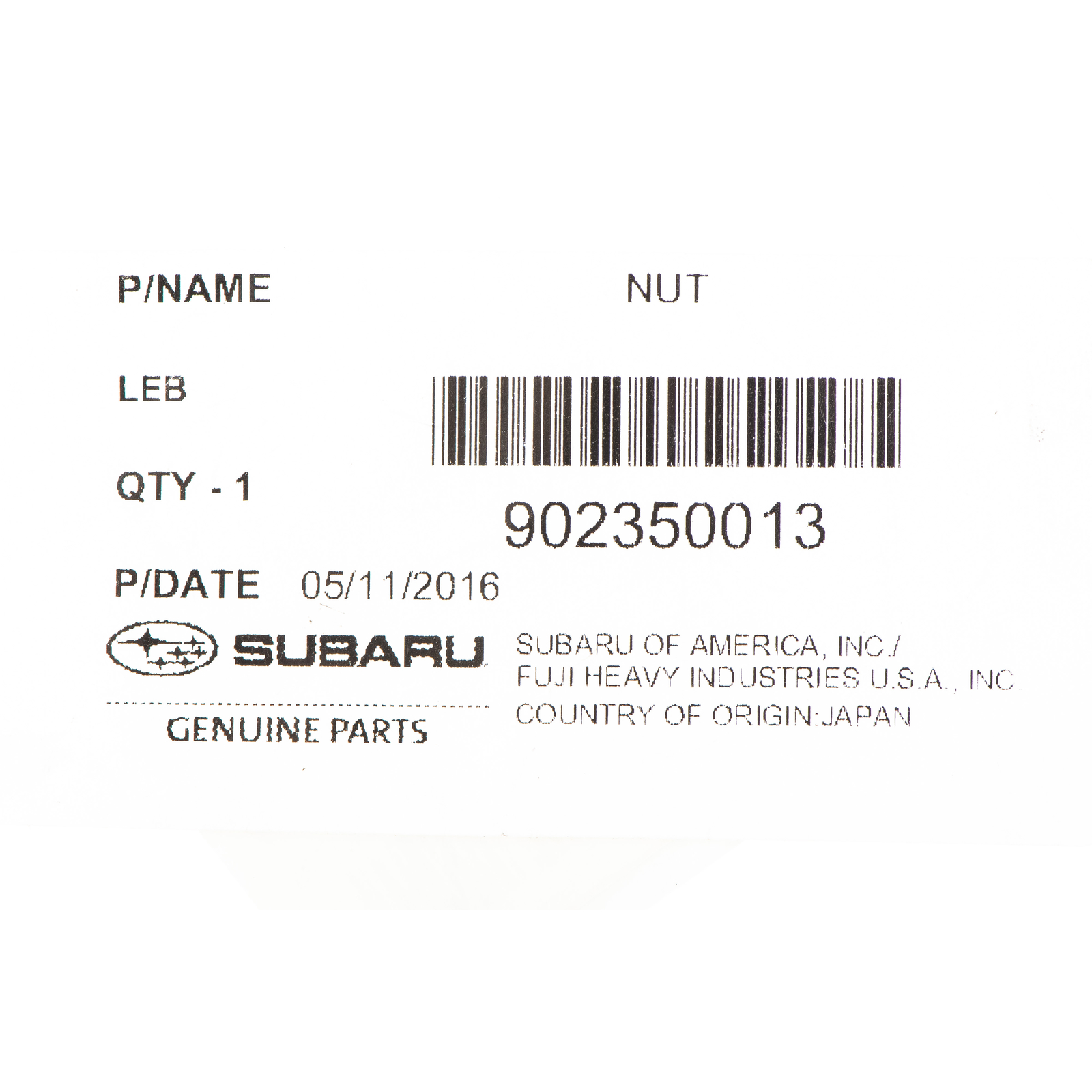 OEM 1990-2014 Subaru Front Suspension Strut Mount Nut SET of 3 Impreza ...