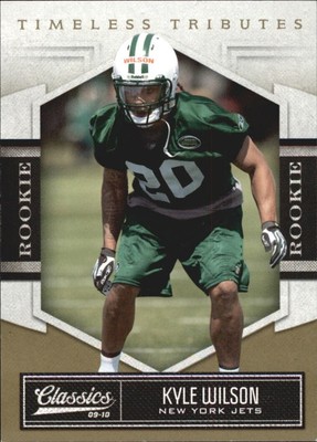 2010 Classics Timeless Tributes Gold Jets Football Card #165 Kyle ...