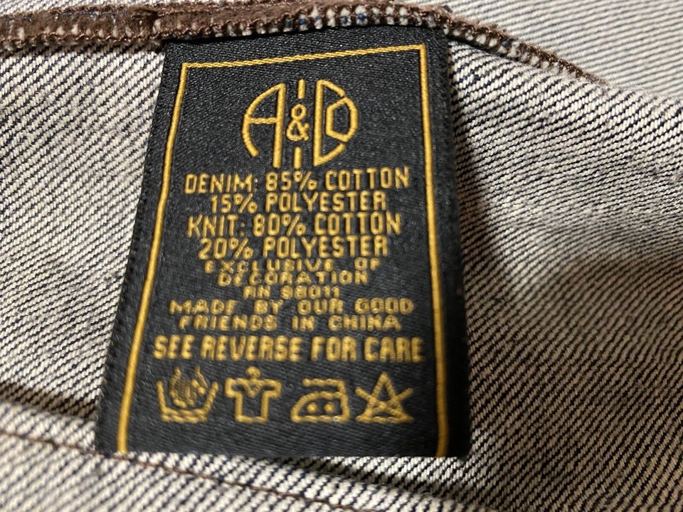 AKOO BRAND Men's Blue Jean Denim Jacket w/Green Sweatshirt Sleeves ...