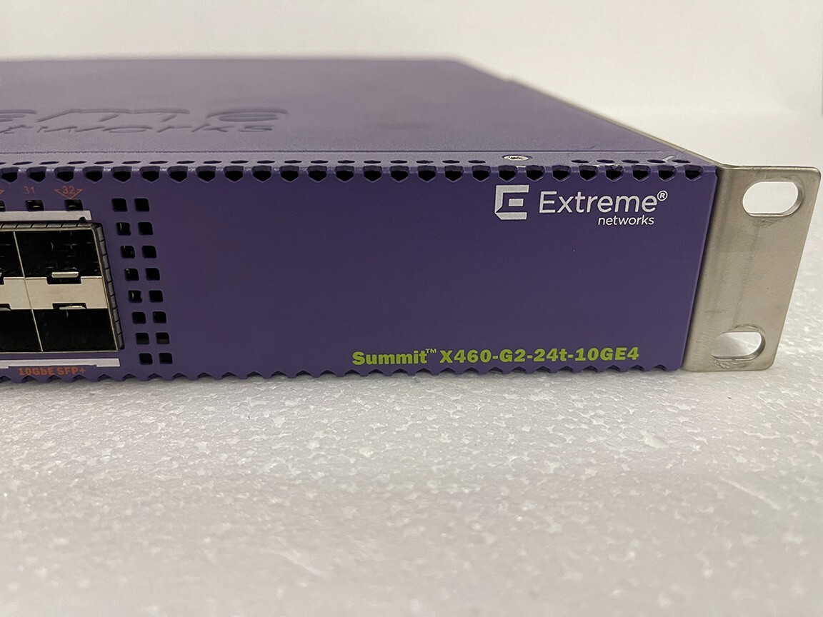 Extreme X460-G2-24T-10GE4 24x 1G RJ45 and 4x 10G SFP+ Ports Switch W ...