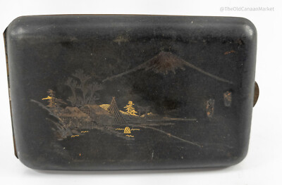 Antique Japanese Damascened Gold Silver Inlaid Komei Komai Cigarette ...