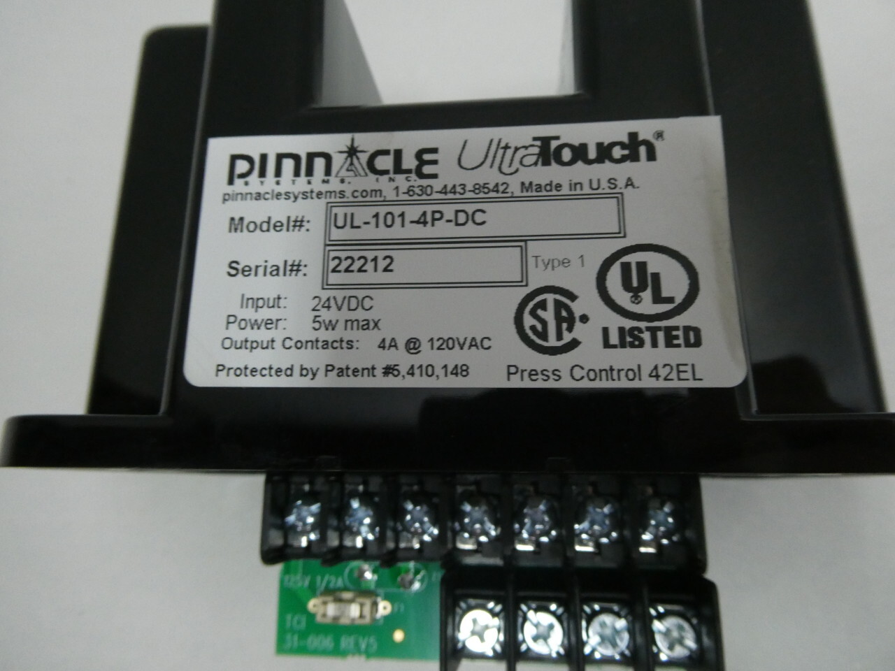 Pinnacle Ul-101-4p 120 VAC Ultra Touch Safety Module UL1014P Old Stock ...