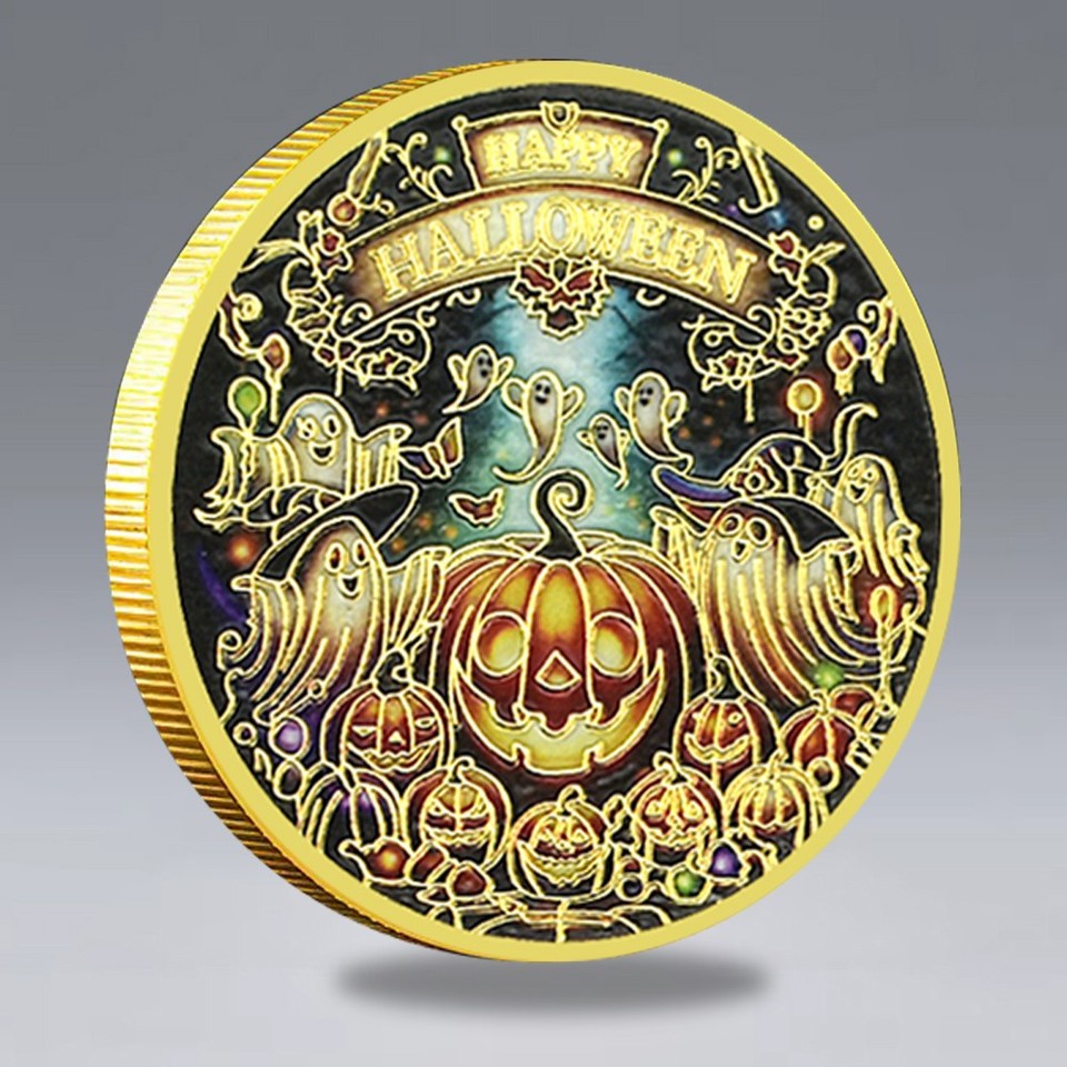 Happy Halloween Collectible Coin - Pumpkin, Ghosts & Witch - Limited ...